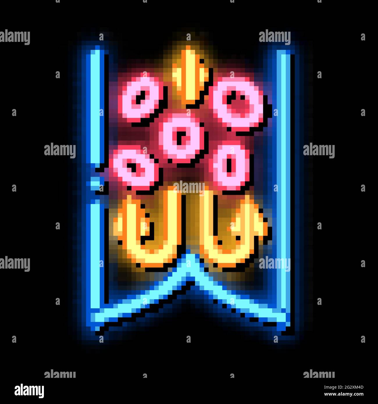 blockage of blood vessel neon glow icon illustration Stock Vector Image ...