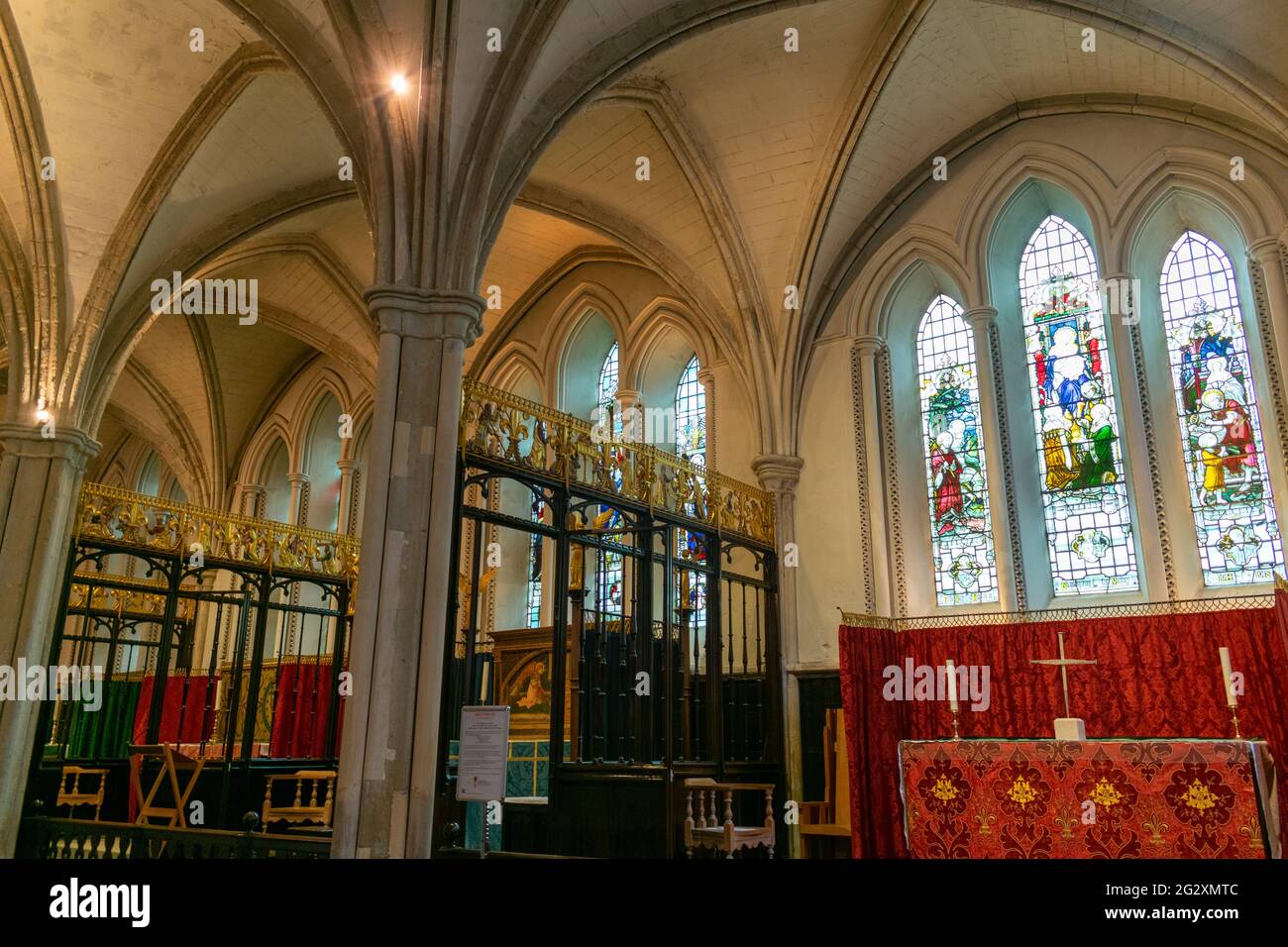 London. UK- 06.10.2021. A interior view of the back section of ...
