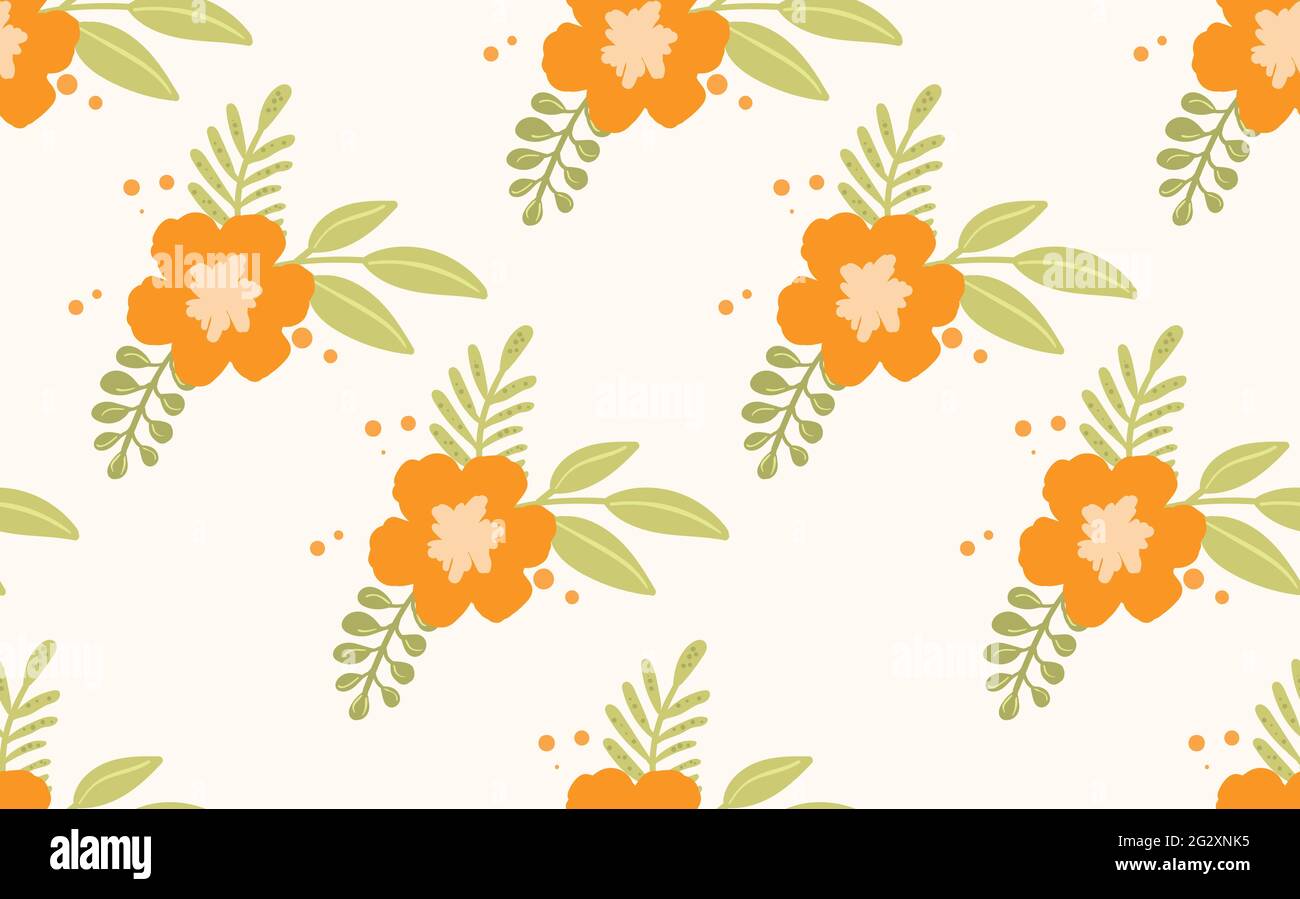 Seamless floral pattern based on traditional folk art ornaments ...