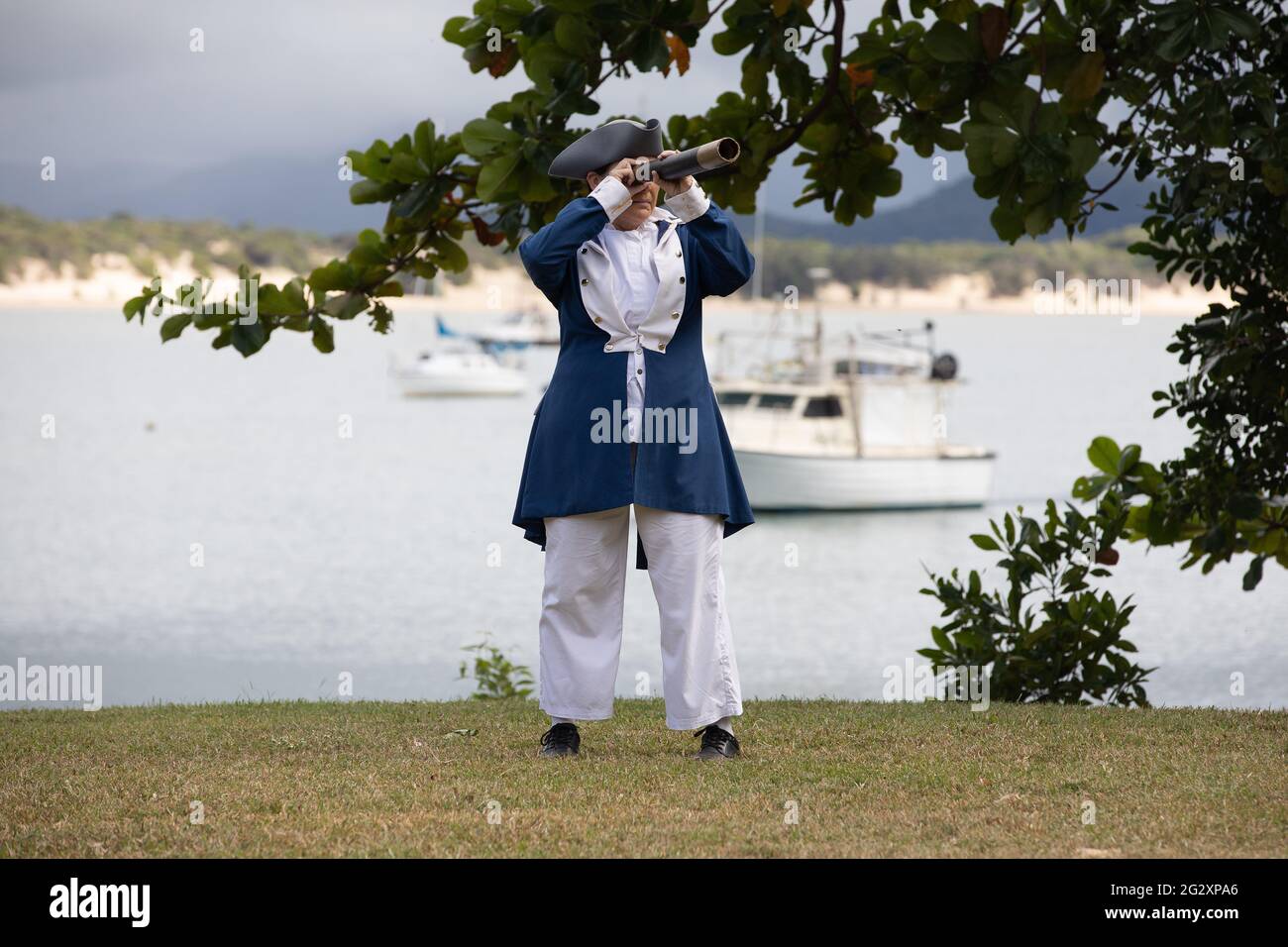 Cooktown, Queensland, Australia. 13th of June 2021. A re-enactment ...
