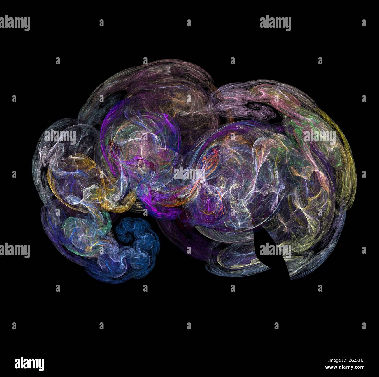 image of one Illustration of digital fractal Stock Photo - Alamy