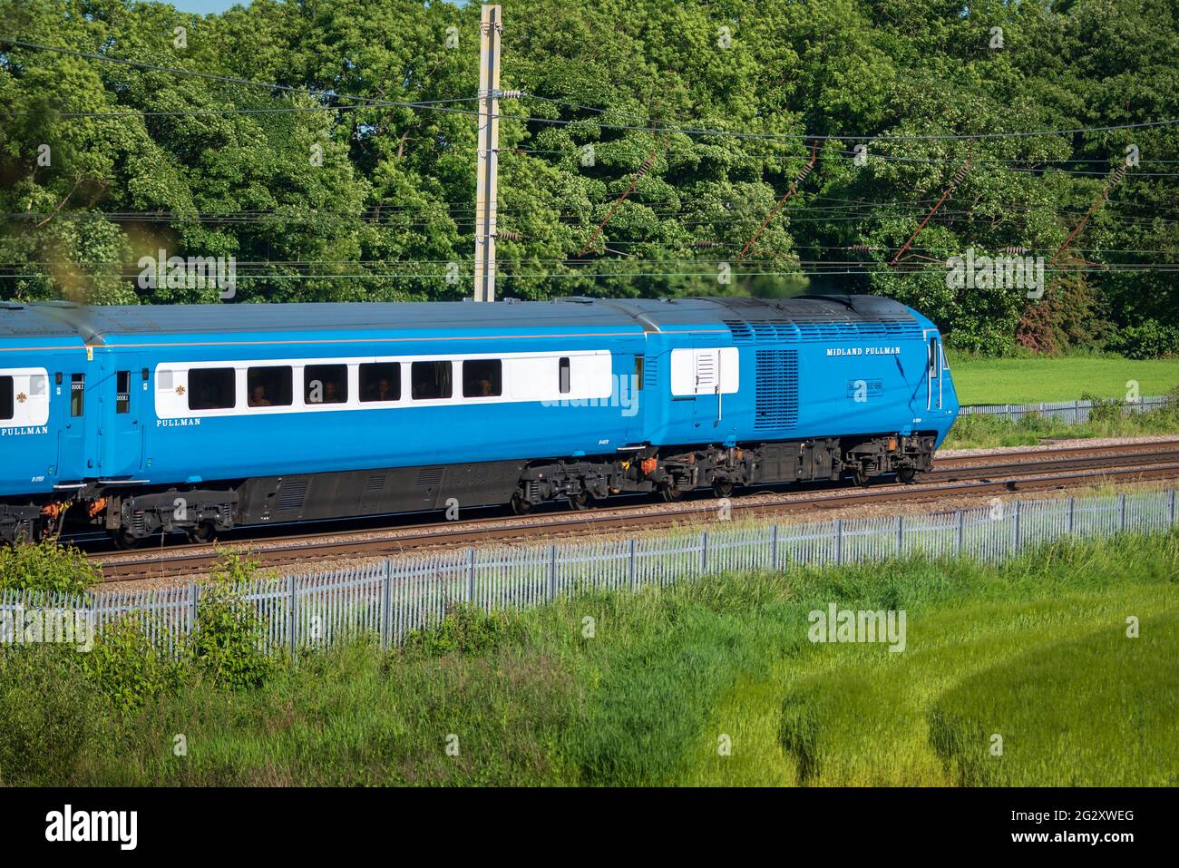 The Blue Pullman HST train passing Winwick on the Settle & Carlisle ...