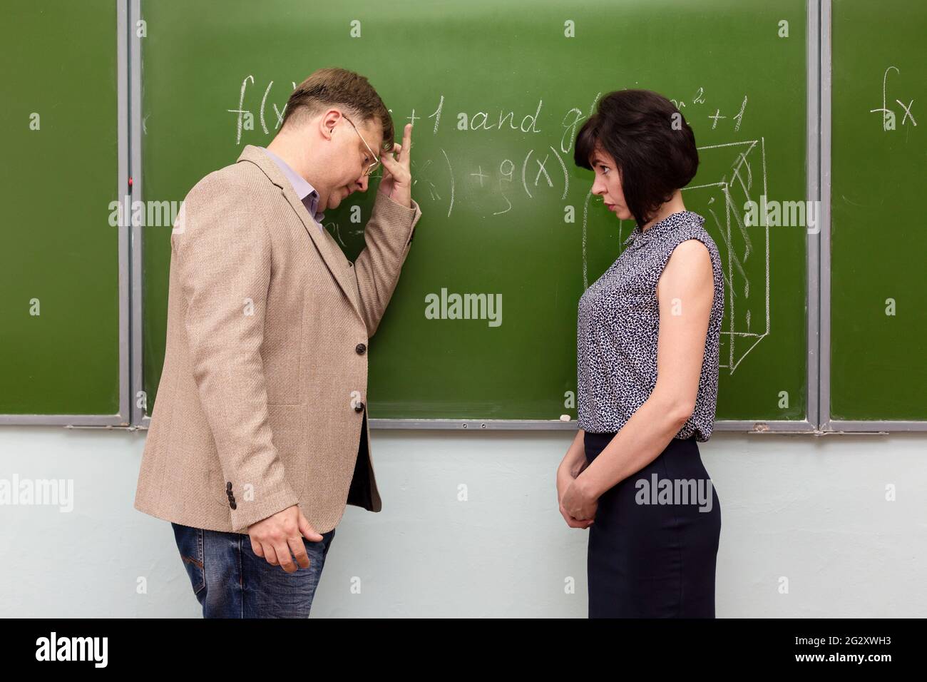 Teacher scold student hi-res stock photography and images - Alamy