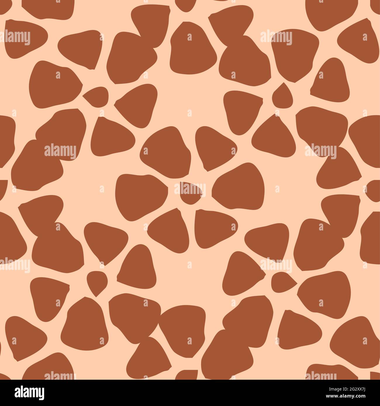 Giraffe fur seamless pattern, tropical animal skin texture Stock Vector ...