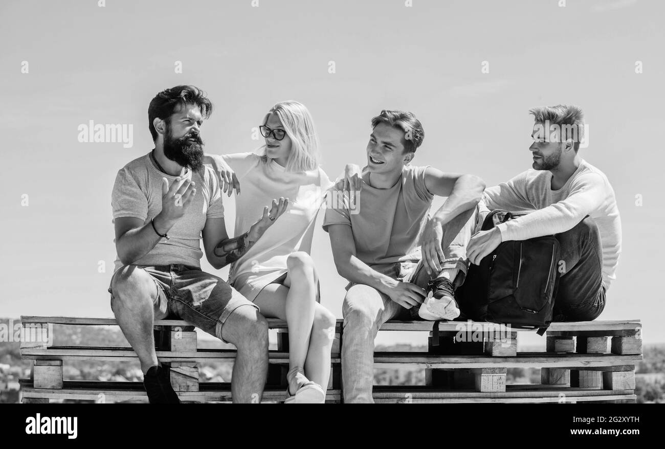 True friendship. Being sincere with closest people. Men and woman ...