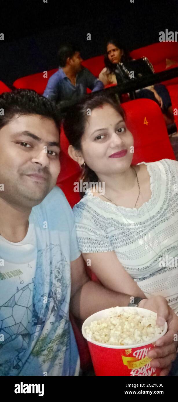 A Portrait Shot of happy romantic couple in love and having fun Stock ...