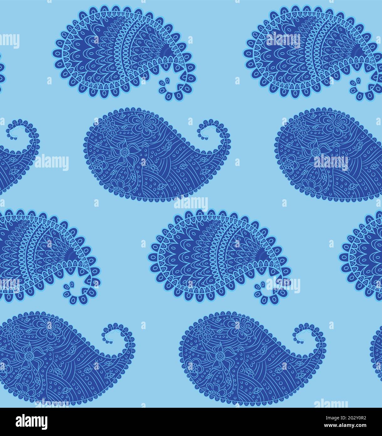 Turkish cucumber pattern in classic style. Traditional motif. Abstract ...