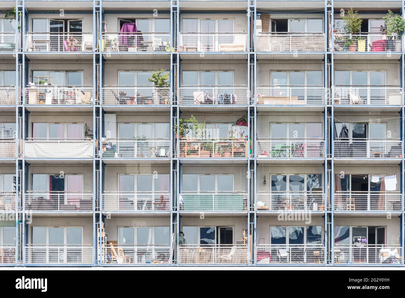 A residential building with balconies Stock Photo - Alamy