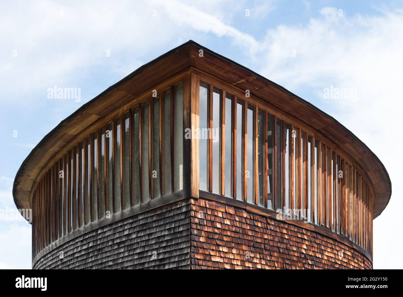The Saint Benedict Chapel in the village of Sumvitg, Graubunden ...