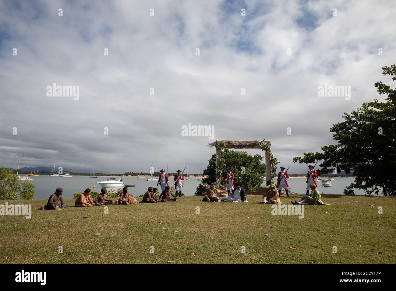 Cooktown, Queensland, Australia. 13th of June 2021. A re-enactment ...