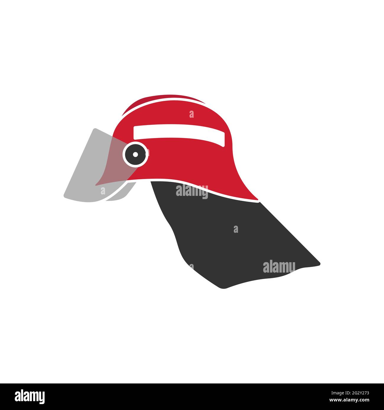 Realistic color fire helmet icon with eye and neck protection. Fire ...