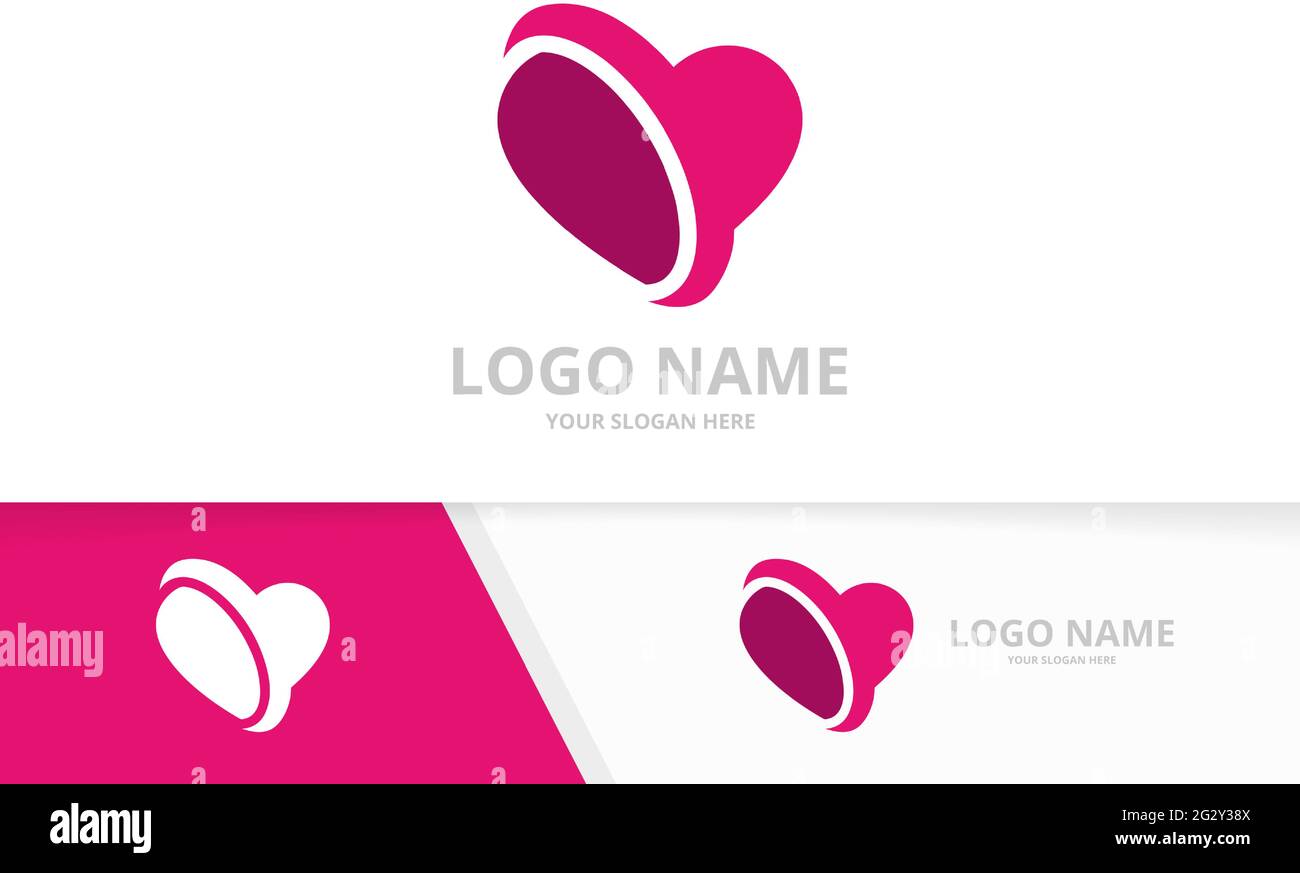 Creative care logotype design template. Vector heart logo combination ...