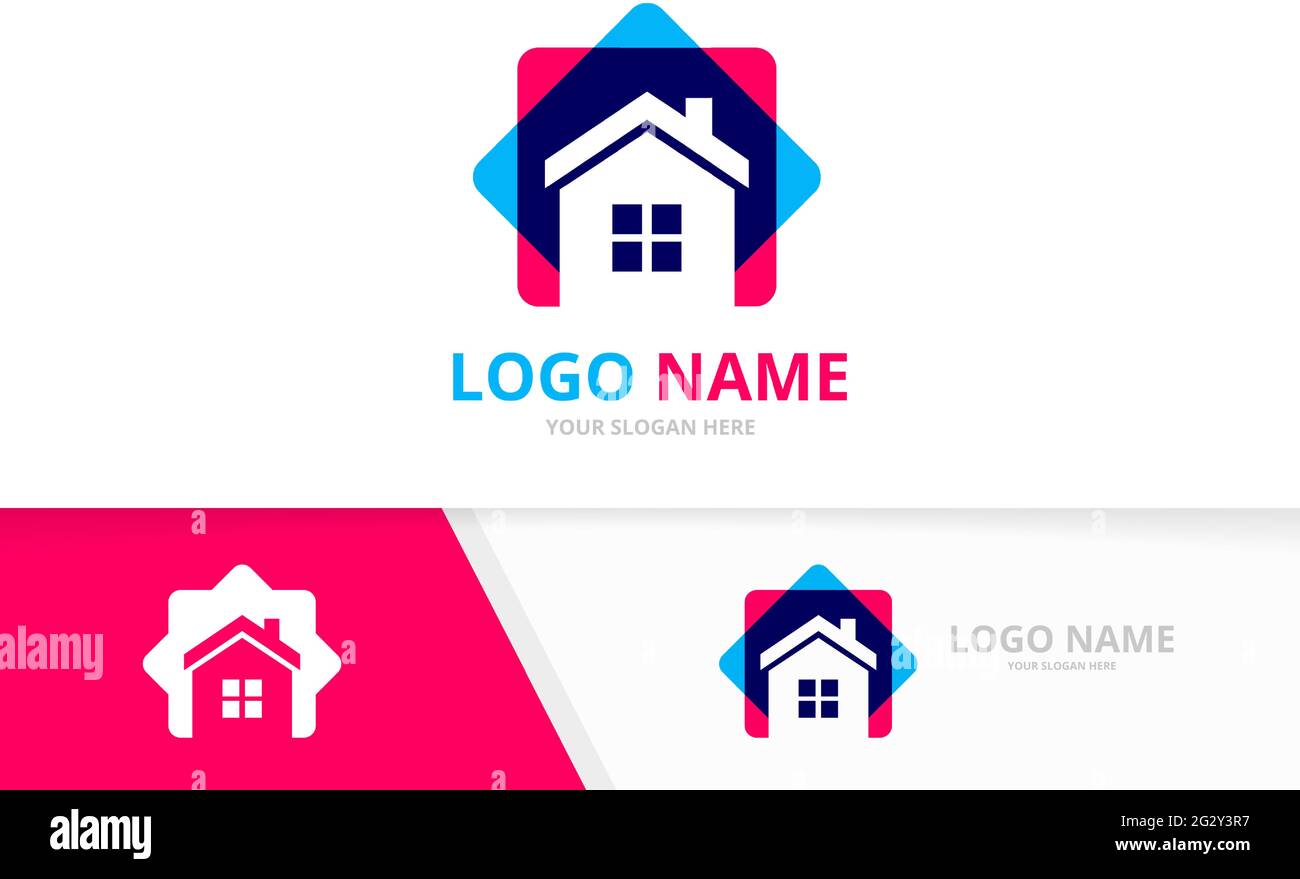 Simple property house logo. Real estate logotype design template Stock ...
