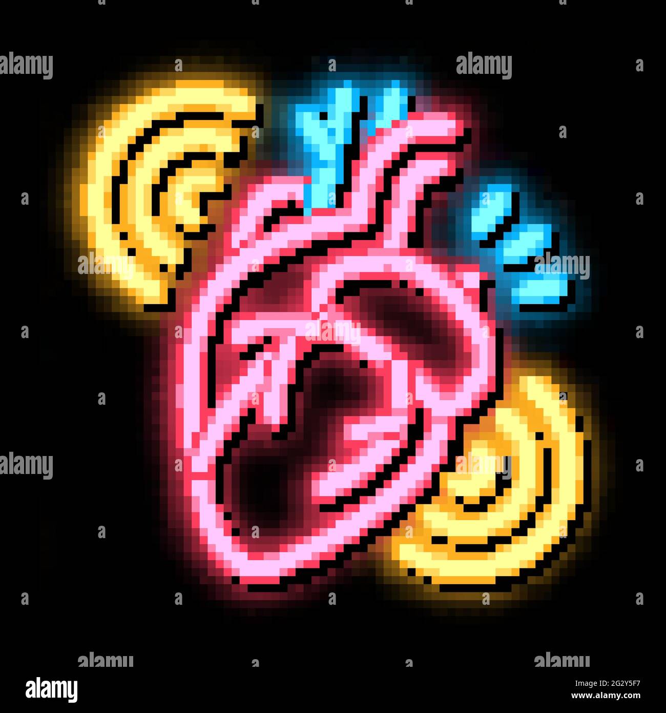 heart attack neon glow icon illustration Stock Vector Image & Art - Alamy