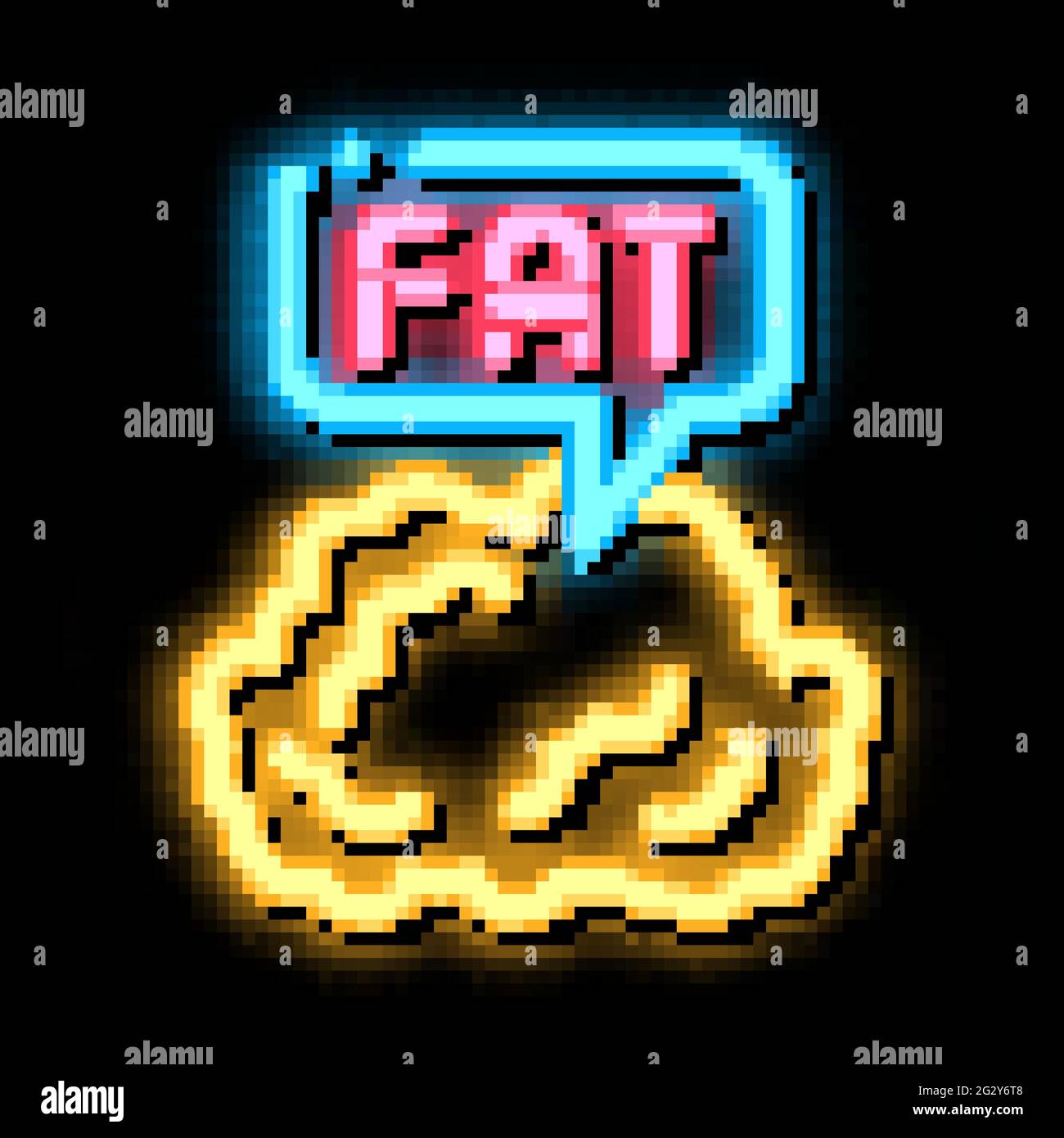 fat atherosclerosis neon glow icon illustration Stock Vector Image ...