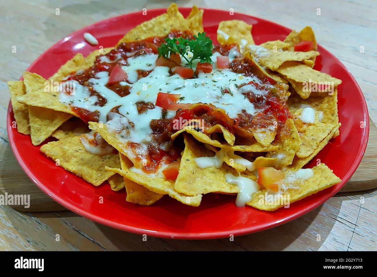 Ratatulis Nachos, Tavor Cafe, Jakarta, Indonesia Stock Photo - Alamy