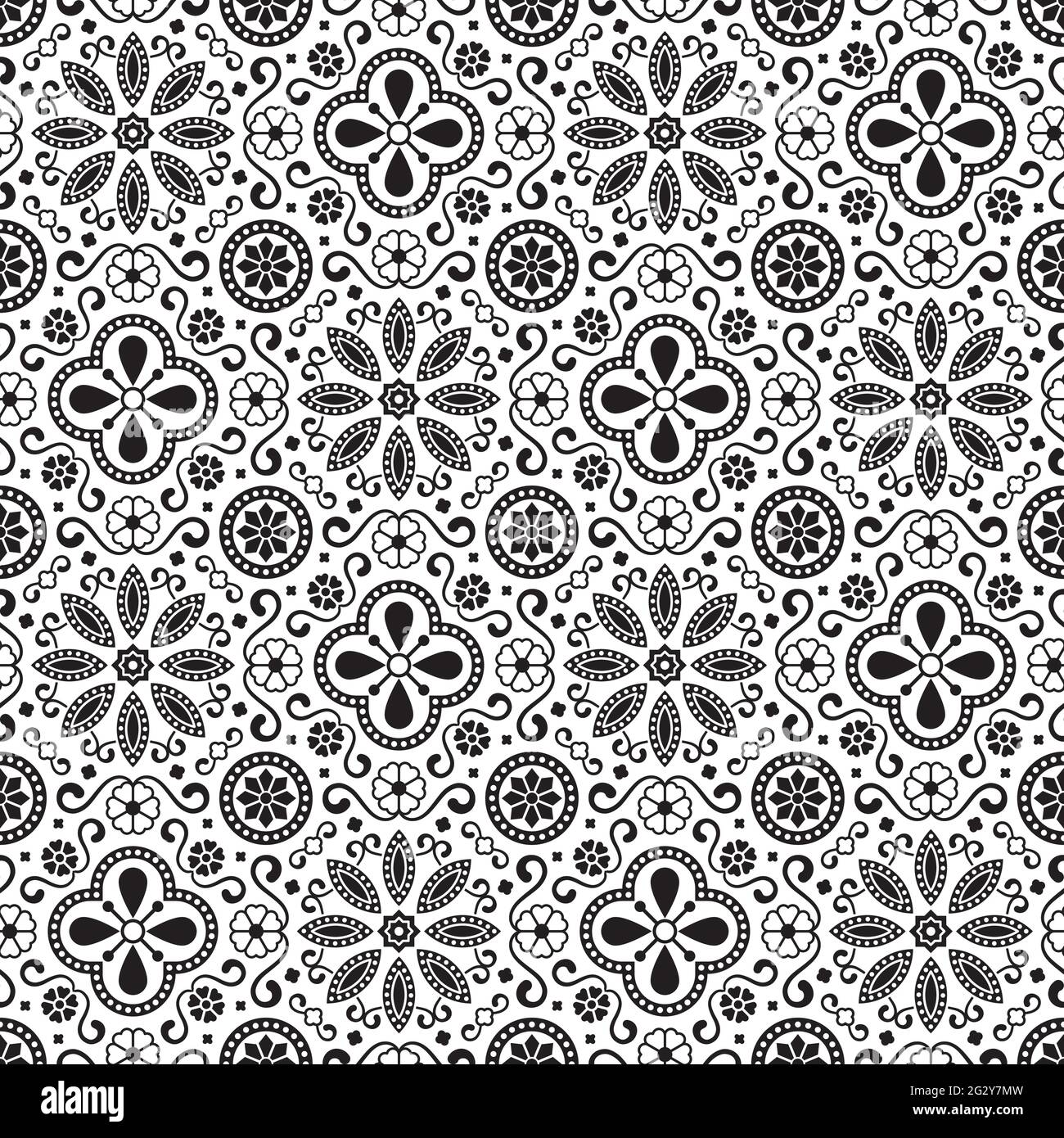 Black Ajrak pattern background, vector illustration Stock Vector Image ...