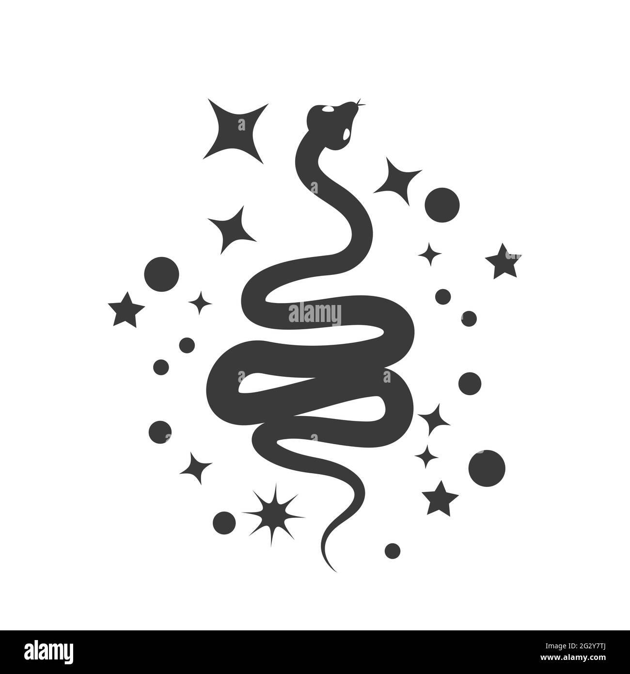 Esoteric symbol. Mystical and magical snake design Stock Vector Image ...