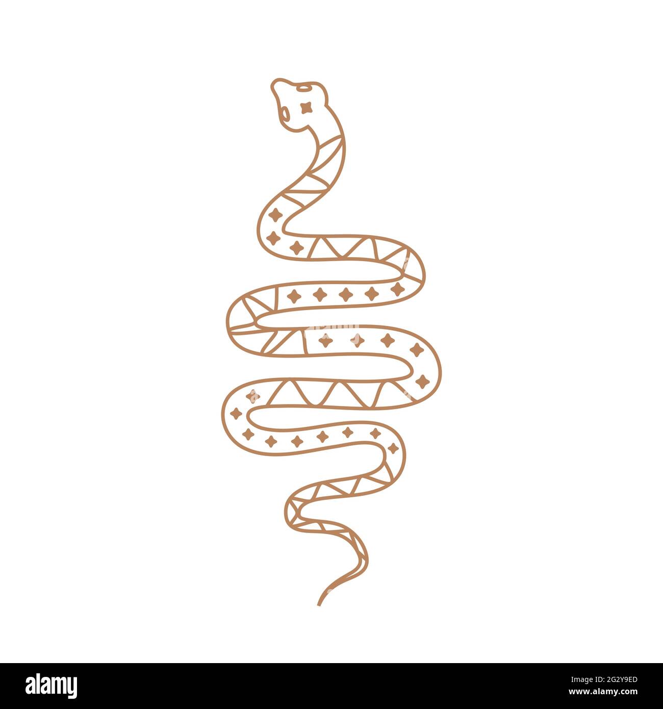 Esoteric symbol. Mystical and magical snake design Stock Vector Image ...