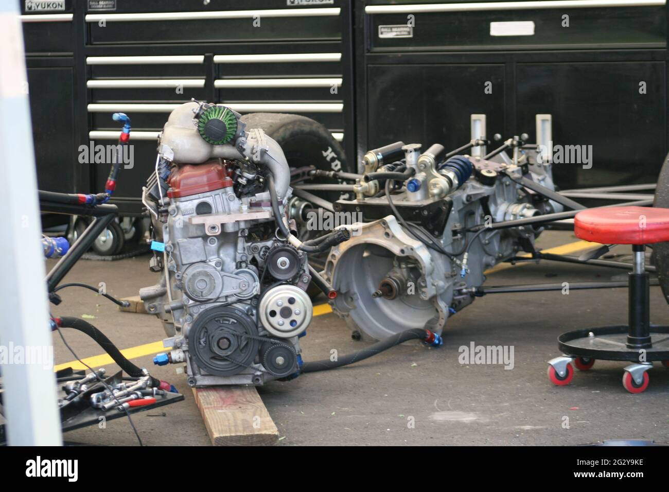 Road America Raceway paddock during the June Sprints SCCA Stock Photo ...