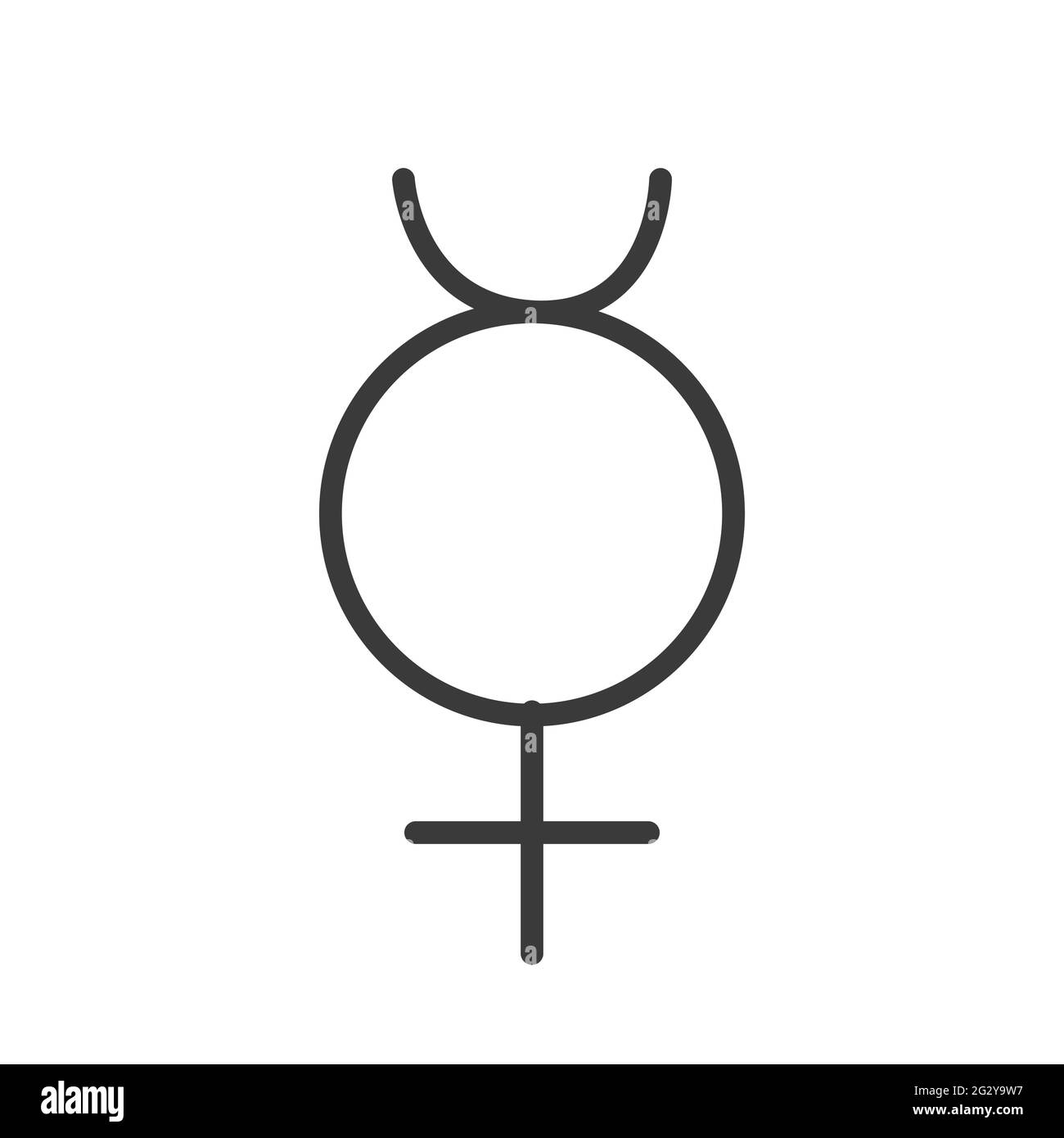 Esoteric symbol. Mystical and magical planet sign design. Neptune ...