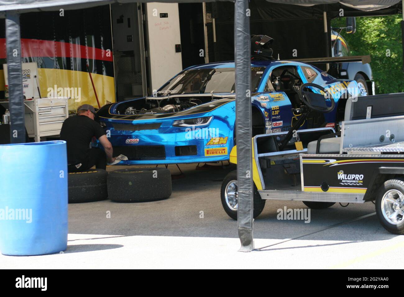 Road America Raceway paddock during the June Sprints SCCA Stock Photo ...