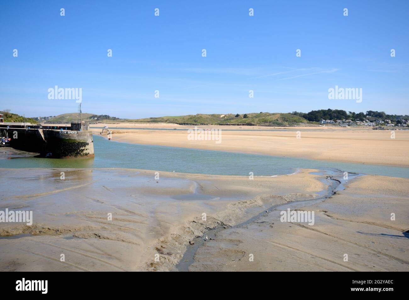 Views across the River Camel from the South Quay at Padstow, North ...