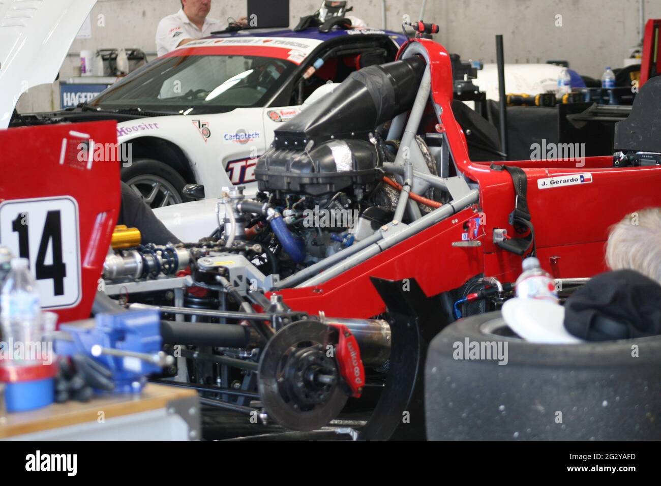 Road America Raceway paddock during the June Sprints SCCA Stock Photo ...