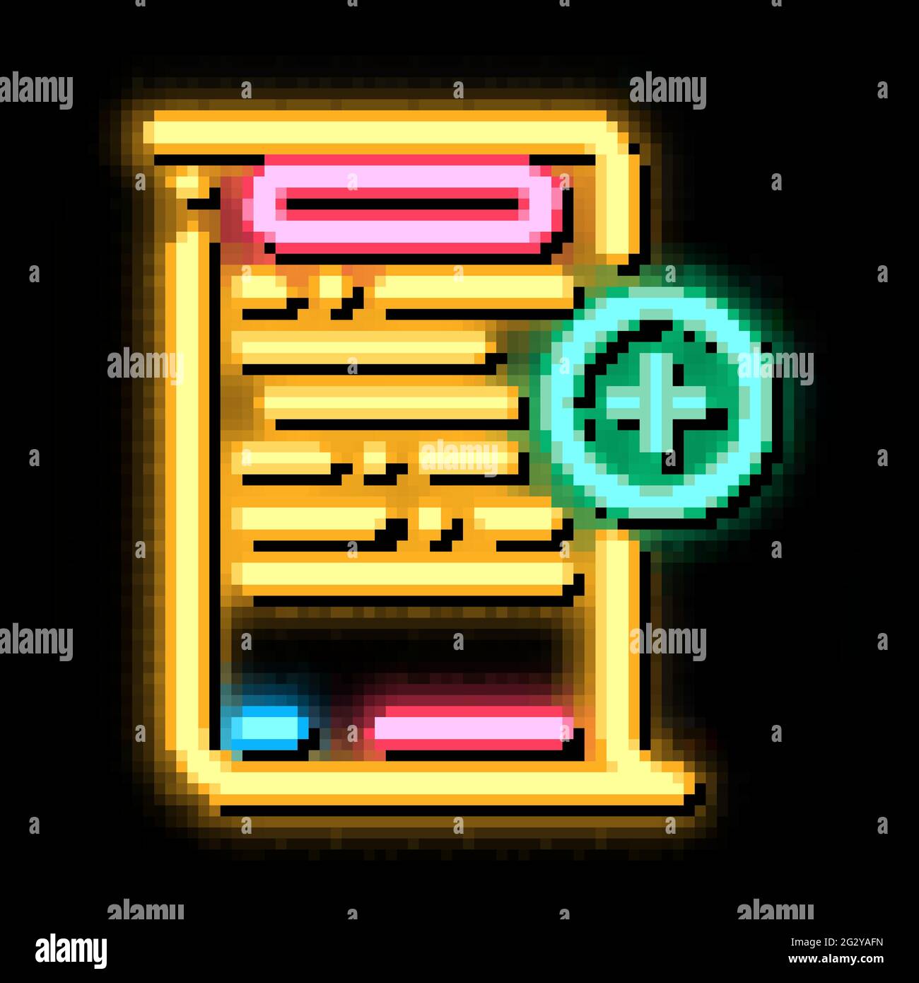 adding financial document for audit neon glow icon illustration Stock ... adding financial document for audit neon glow icon illustration Stock ...