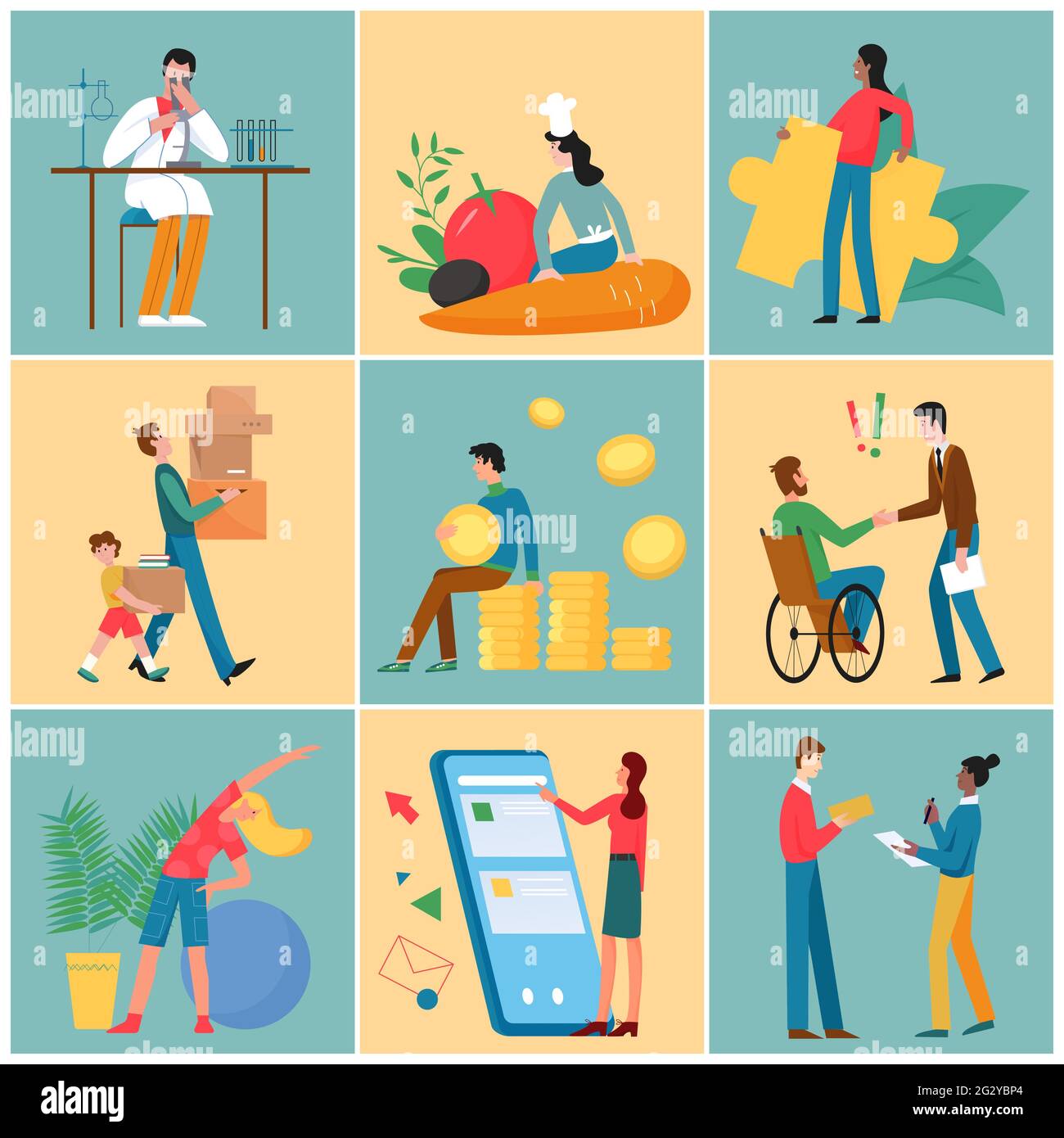 Happy family home using Stock Vector Images - Alamy