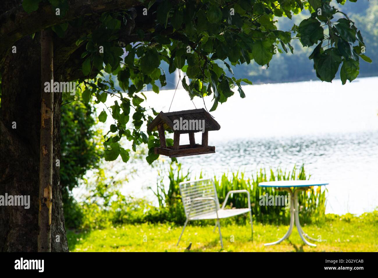 birdhouse in a garden, gardening, nature Stock Photo - Alamy