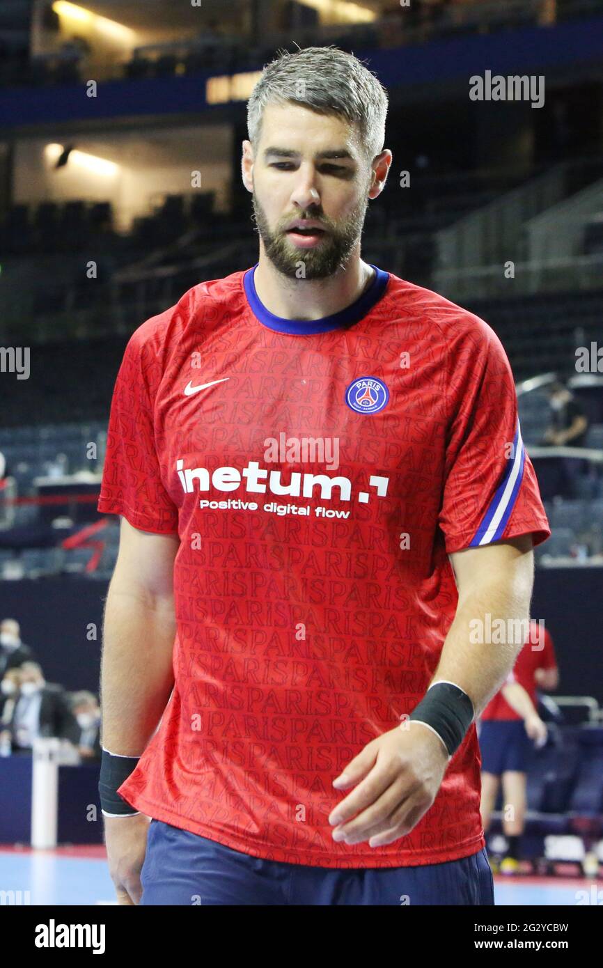 Luka Karabatic of Paris Saint-Germain warms up during the EHF Champions ...
