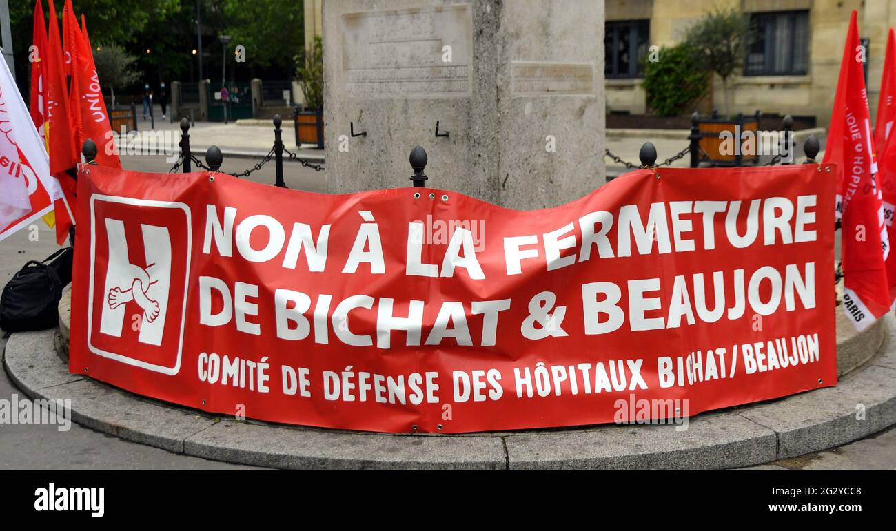No to the closure of Bichat and Beaujon hospitals demonstration for the ...