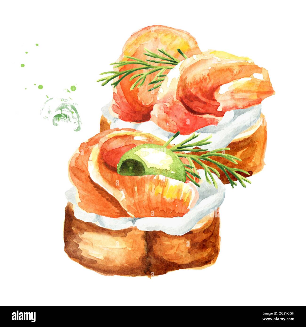 Appetizer for a festive table. Mini canape from baguette, cream and ...