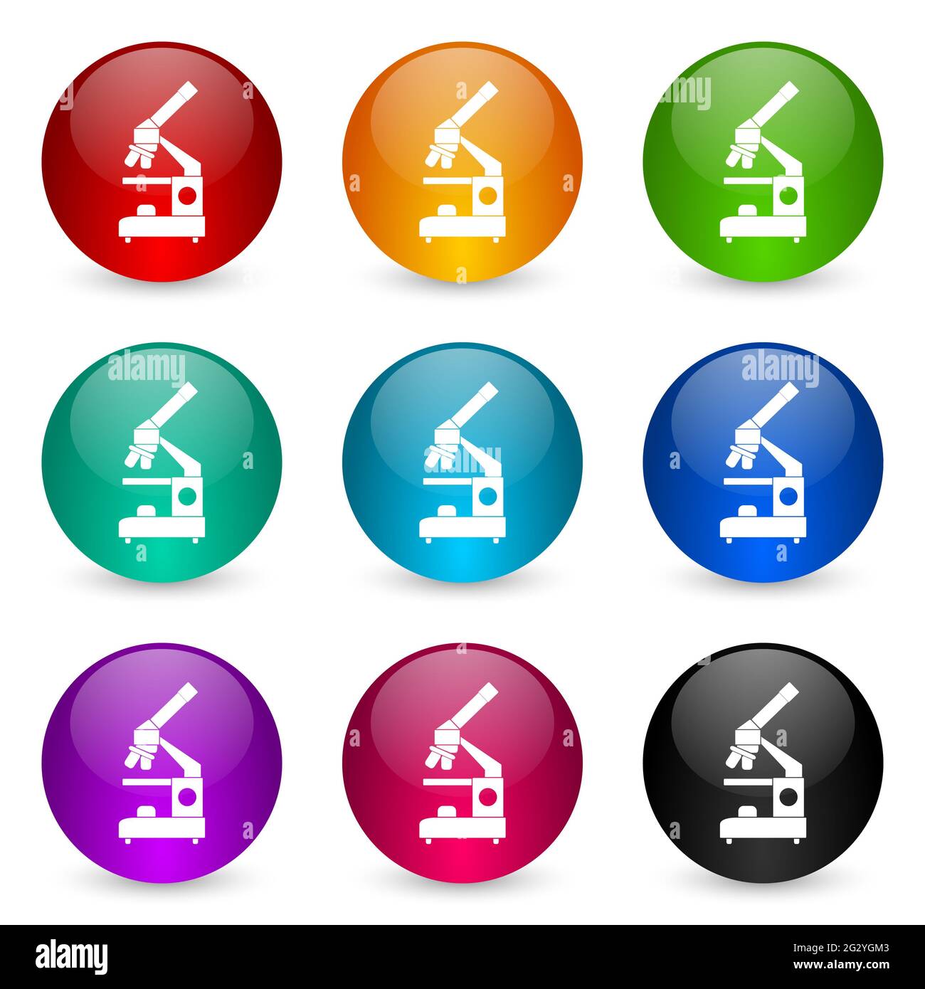 Science microscope illustration colorful equipment hi-res stock ...