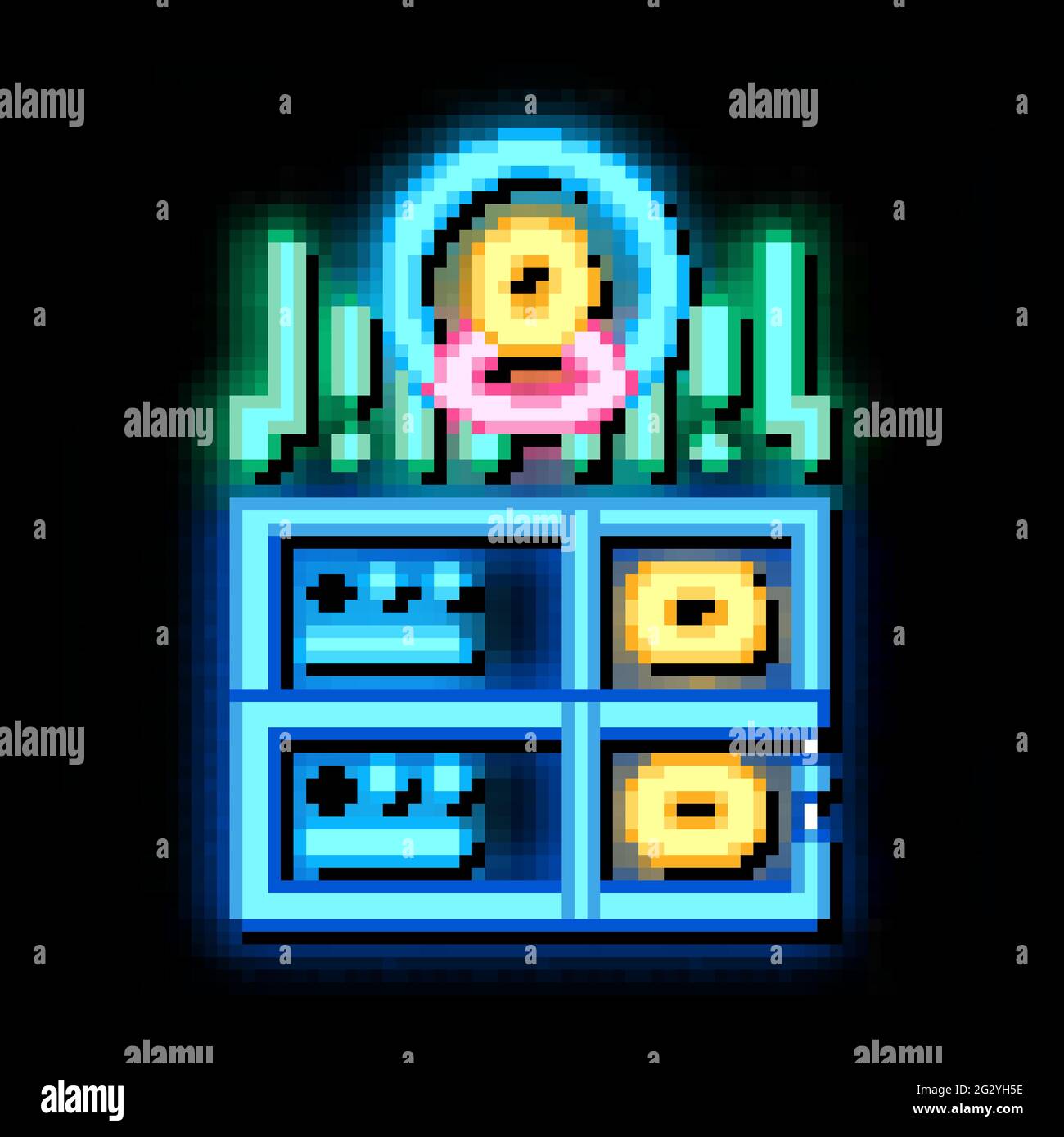 server storage identity neon glow icon illustration Stock Vector Image ...