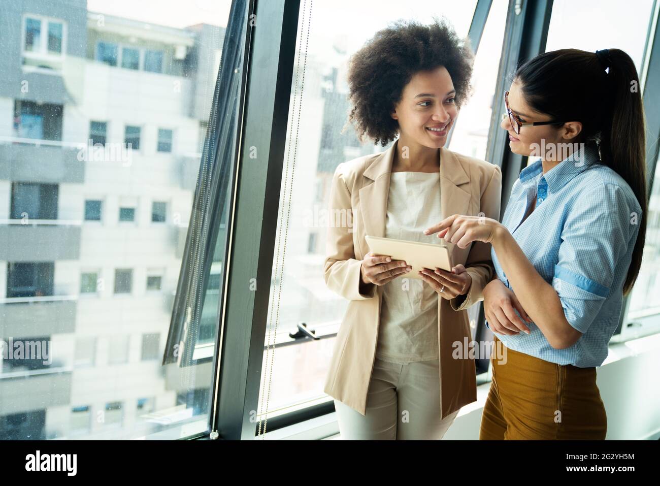 Creative managers crew working with new startup project in office. Team ...
