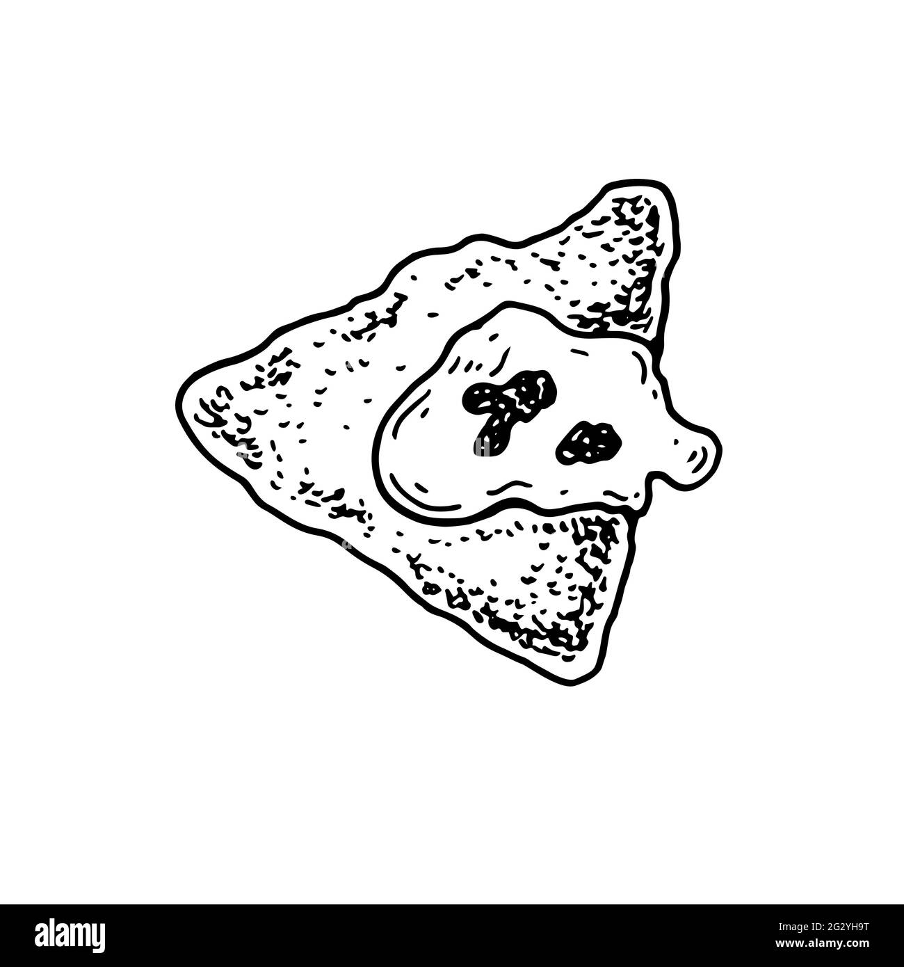 Hand drawn Mexican nachos. Vector illustration in sketch style Stock ...