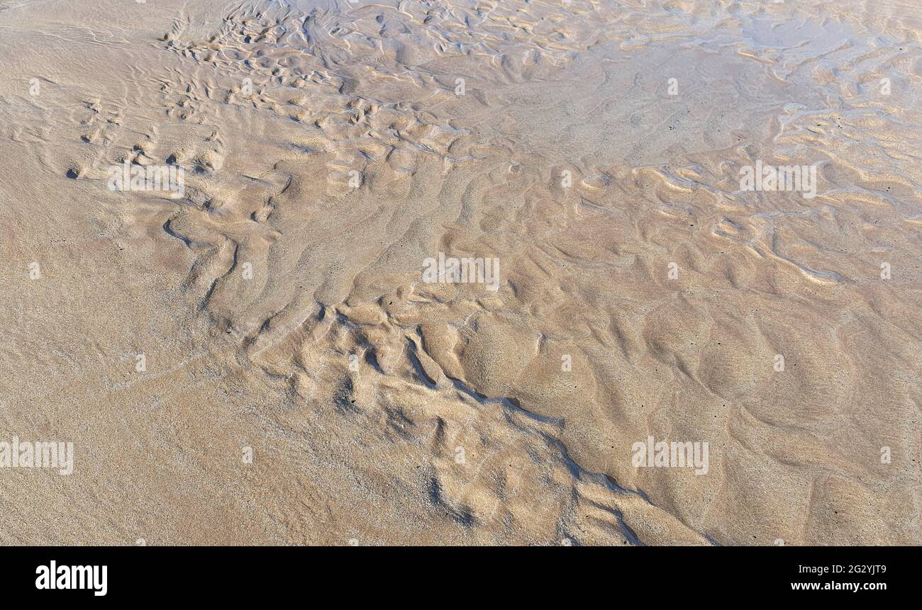 Sand and water: patterns and lines in sand created by the and water ...