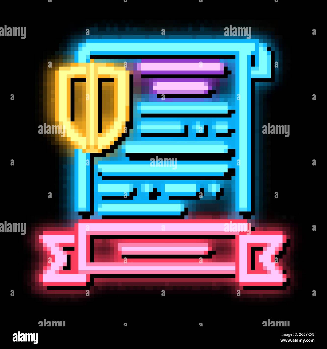 insurance license neon glow icon illustration Stock Vector Image & Art ...