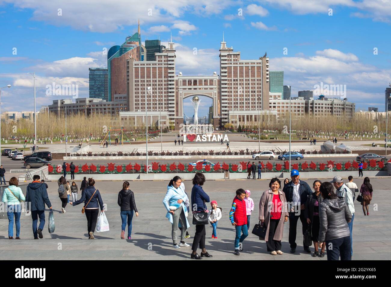 Nur Sultan /KAZAKHSTAN - 4/30/2017:Futuristic architectural structures ...
