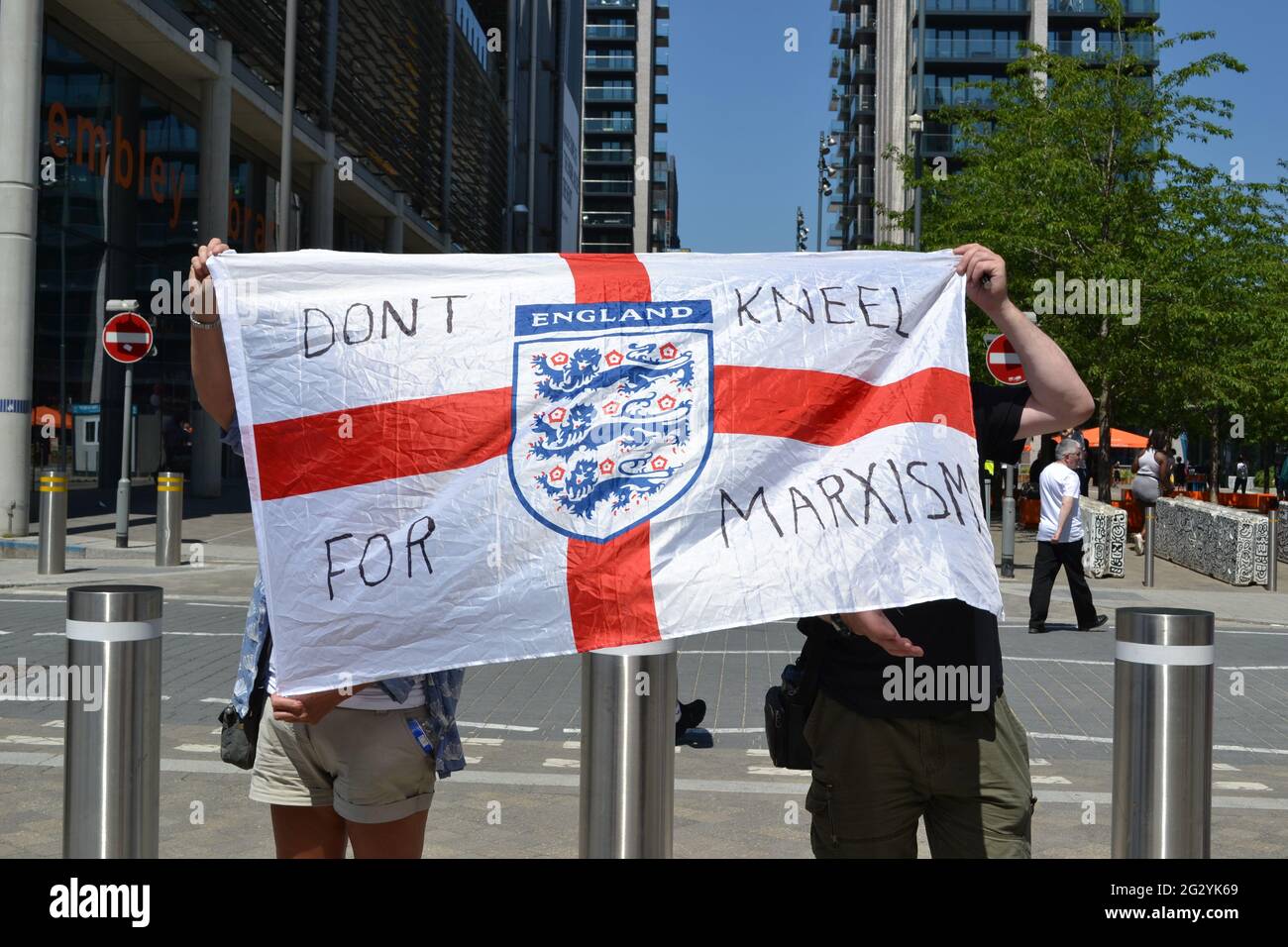 Wembley, London, England. 13th June 2021. Protesters at a 'No More ...