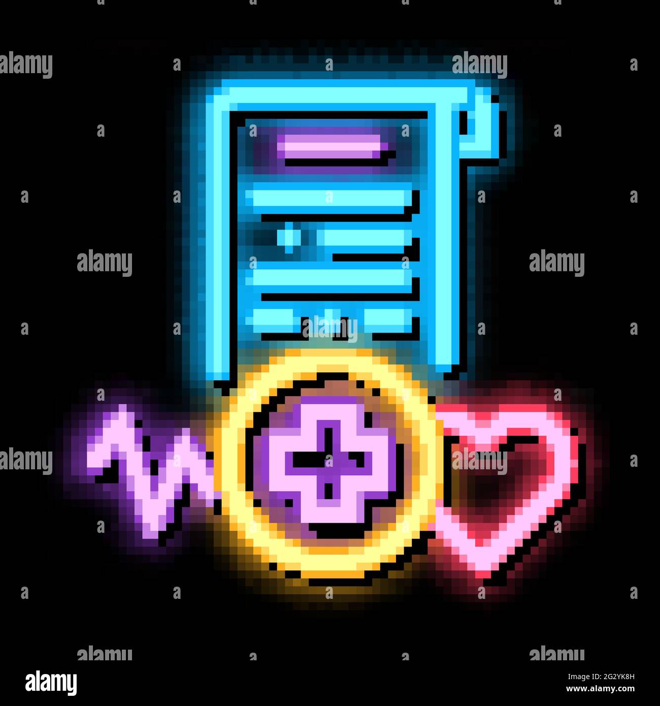 medical license neon glow icon illustration Stock Vector Image & Art ...