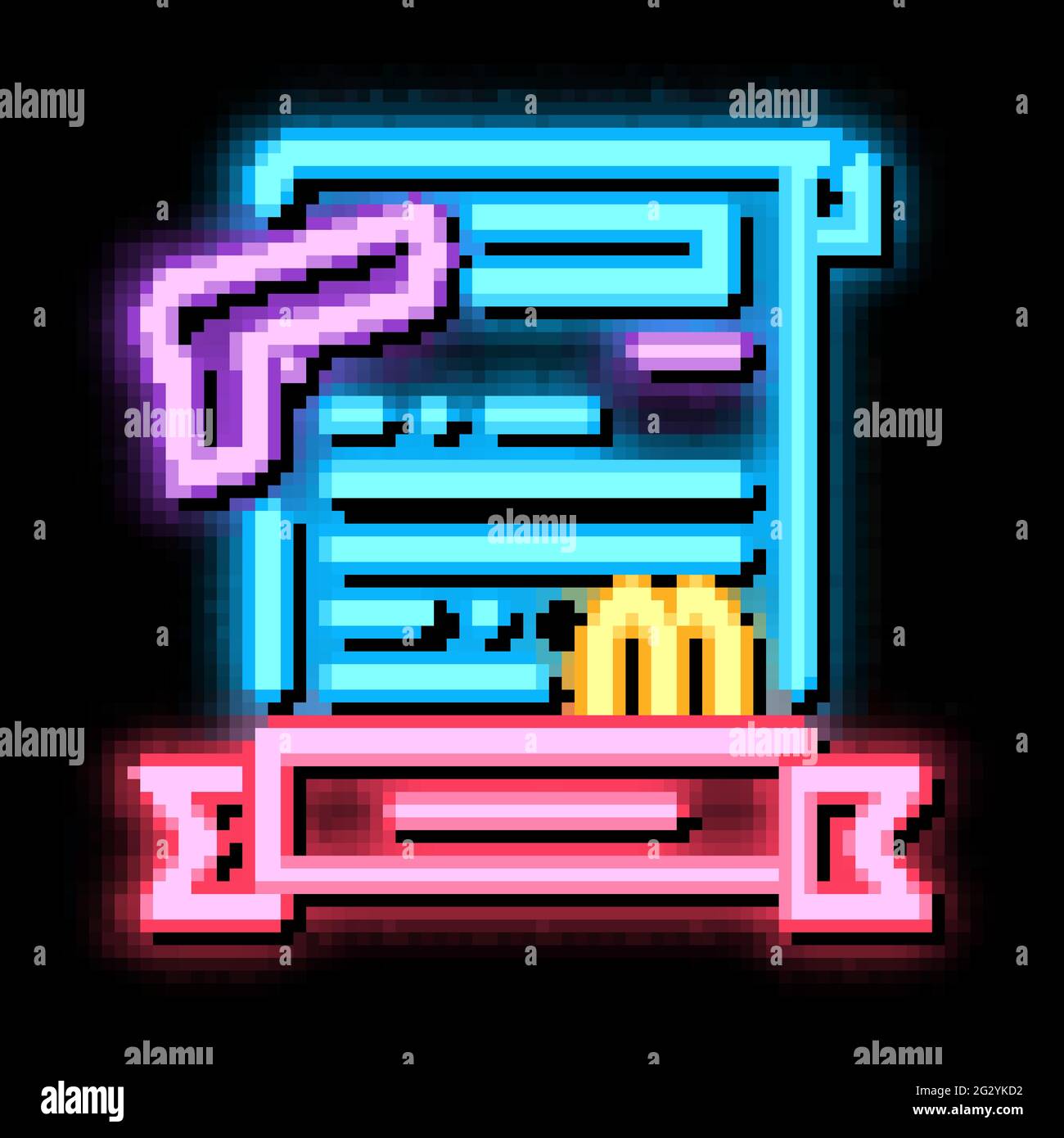 weapon license neon glow icon illustration Stock Vector Image & Art - Alamy