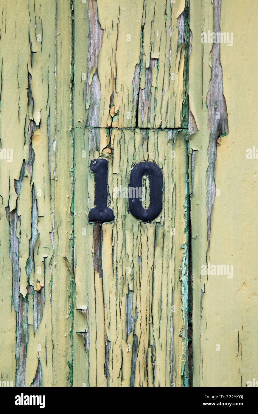 No. 10 at a door Stock Photo - Alamy