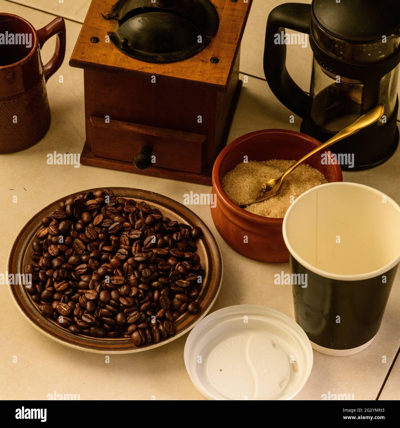 Cafe Style Deconstructed Coffee Nouvelle Cuisine Stock Photo - Alamy