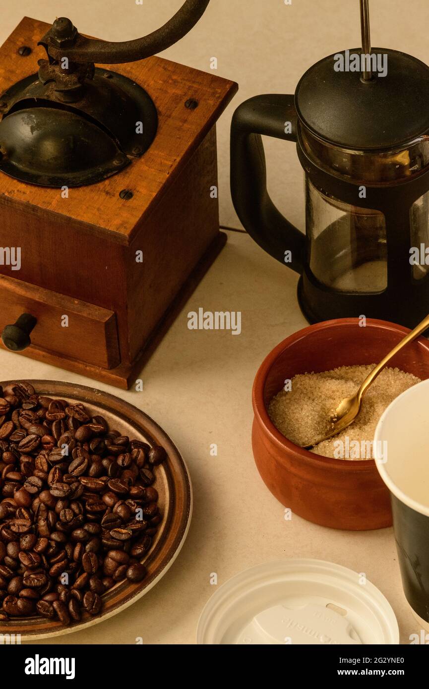 Cafe Style Deconstructed Coffee Nouvelle Cuisine Stock Photo - Alamy