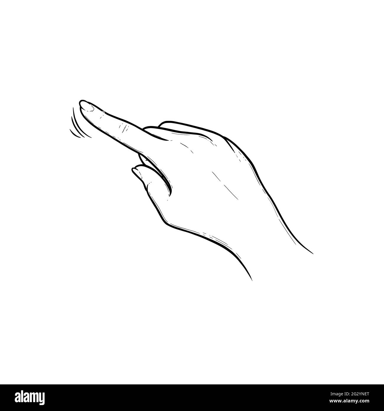 Index finger tapping on touchscreen or sensor device. Tap, swipe or ...