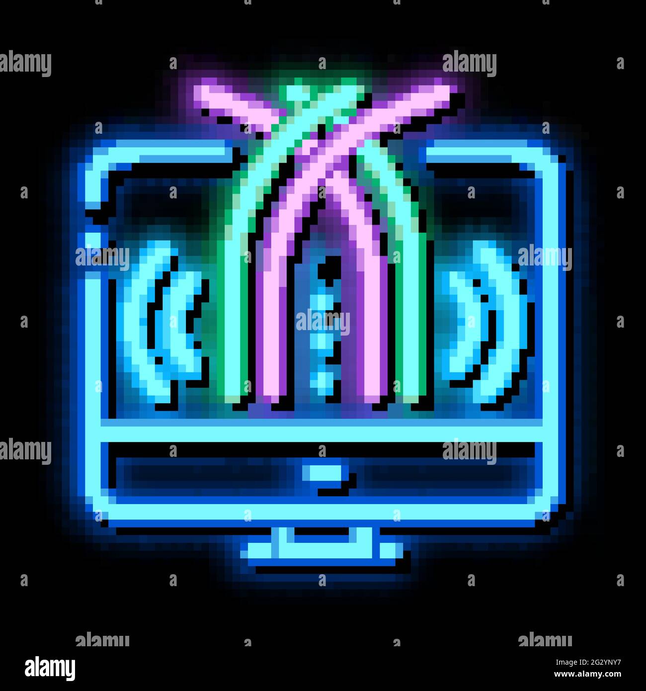 data science neon glow icon illustration Stock Vector Image & Art - Alamy