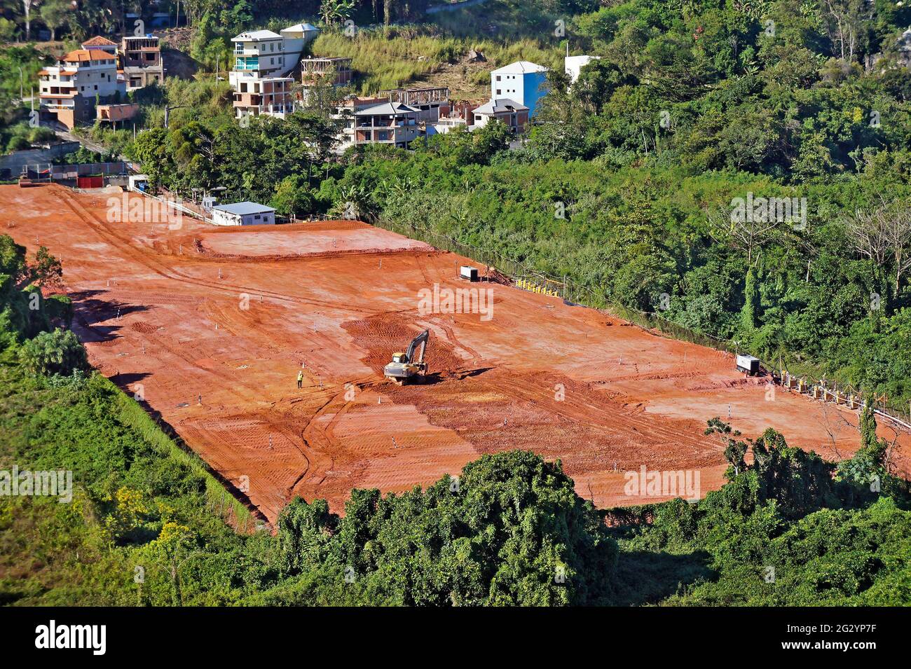 Earthmoving for building construction in Rio de Janeiro, Brazil Stock ...